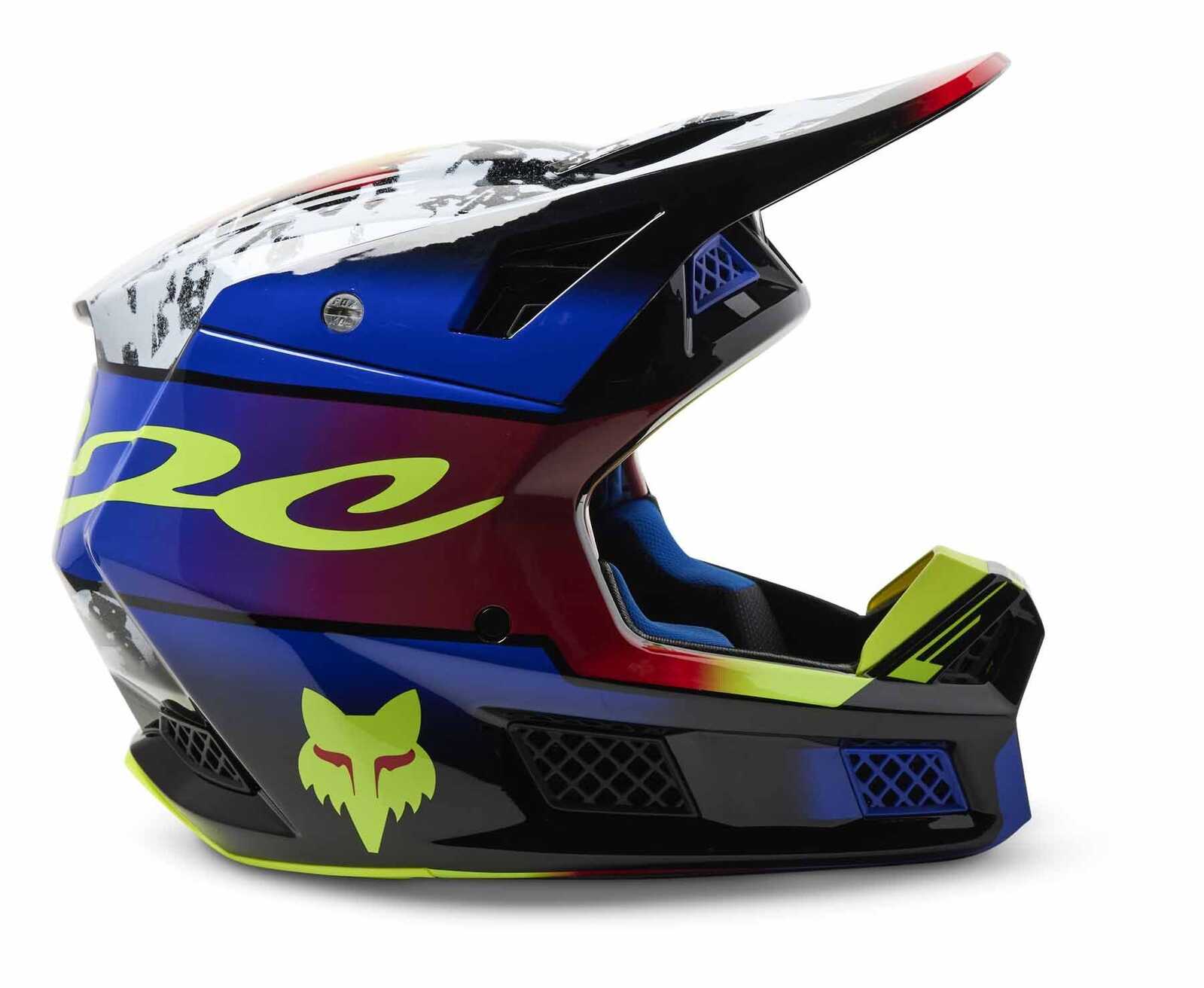 Fox MX23 V3 RS Dkay Helmet Blue/Red